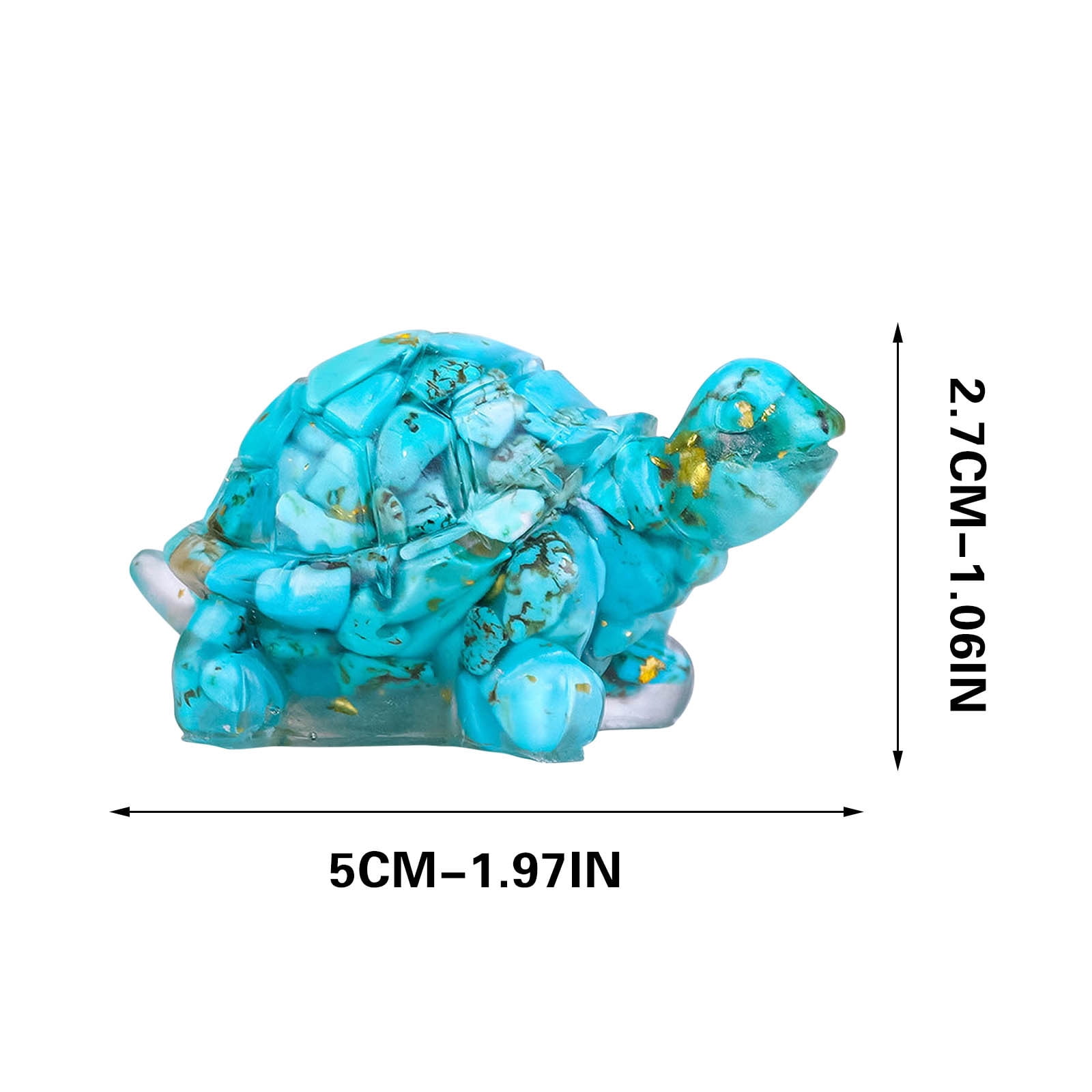 solacol Crystal Turtle Figurines Natural Healing Amethyst Tortoise ...