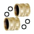 Solacol 2-Pack Female to Female Heavy Duty Brass Hose Adaptor, Quick ...