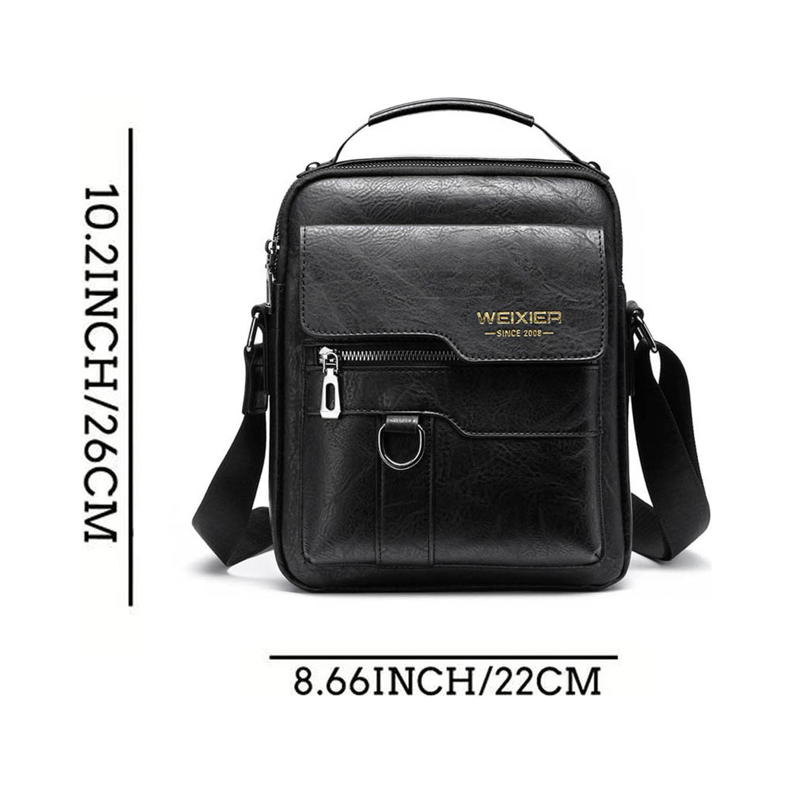 solacol Leather Carry on Bags for Men Crossbody Bag Mens Shoulder Bag ...