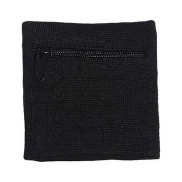 Suddora Adult Solid Color Cotton-Blend Zipper Pouch Wristband, Pink ...