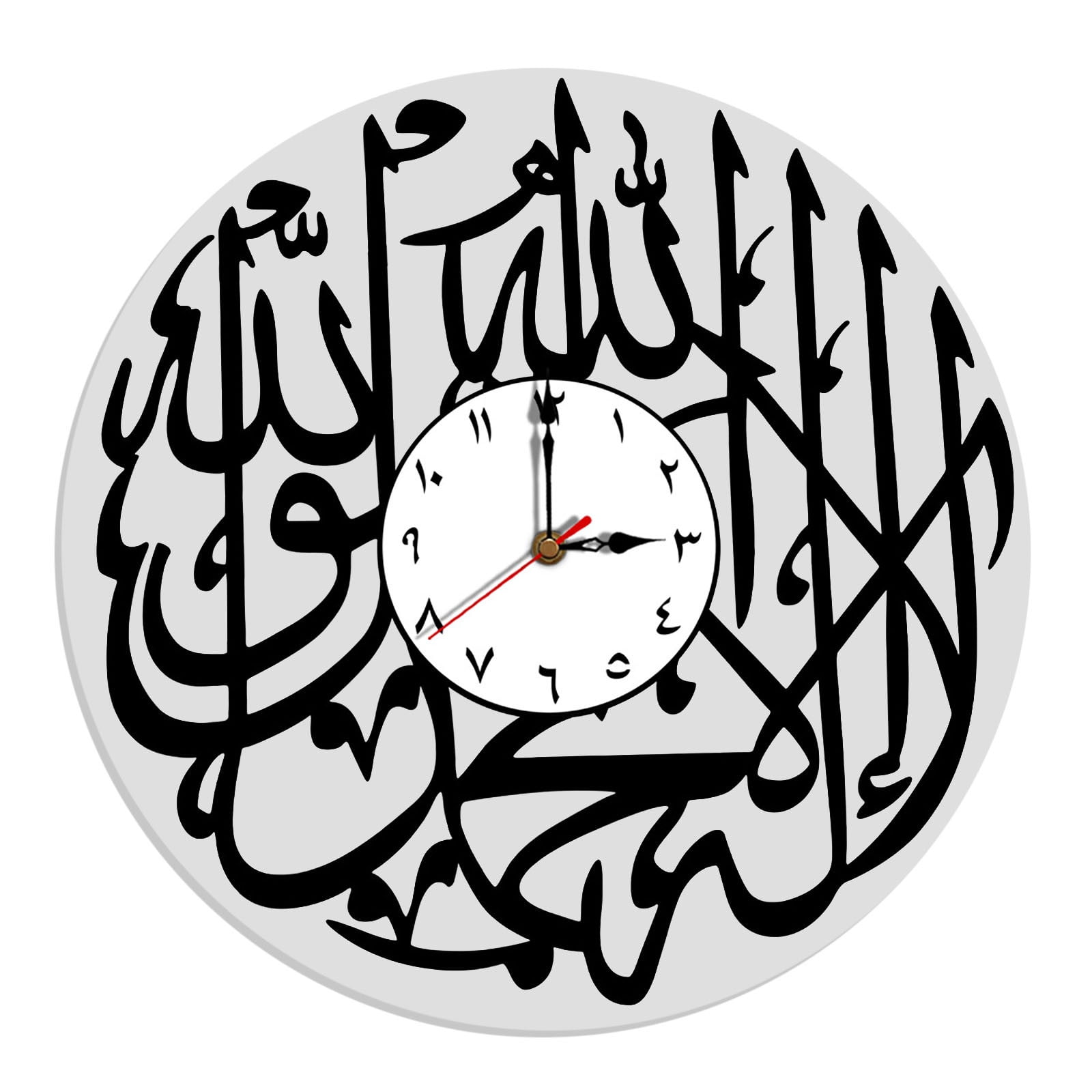 solacol Wall Clocks for Living Room Decor 24 Inch Muslim Eid Wall Clock Acrylic Vintage Round ...