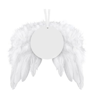 30 Pcs White Angel Wings Ornament- Christmas Tree Feather Hanging Decor ...