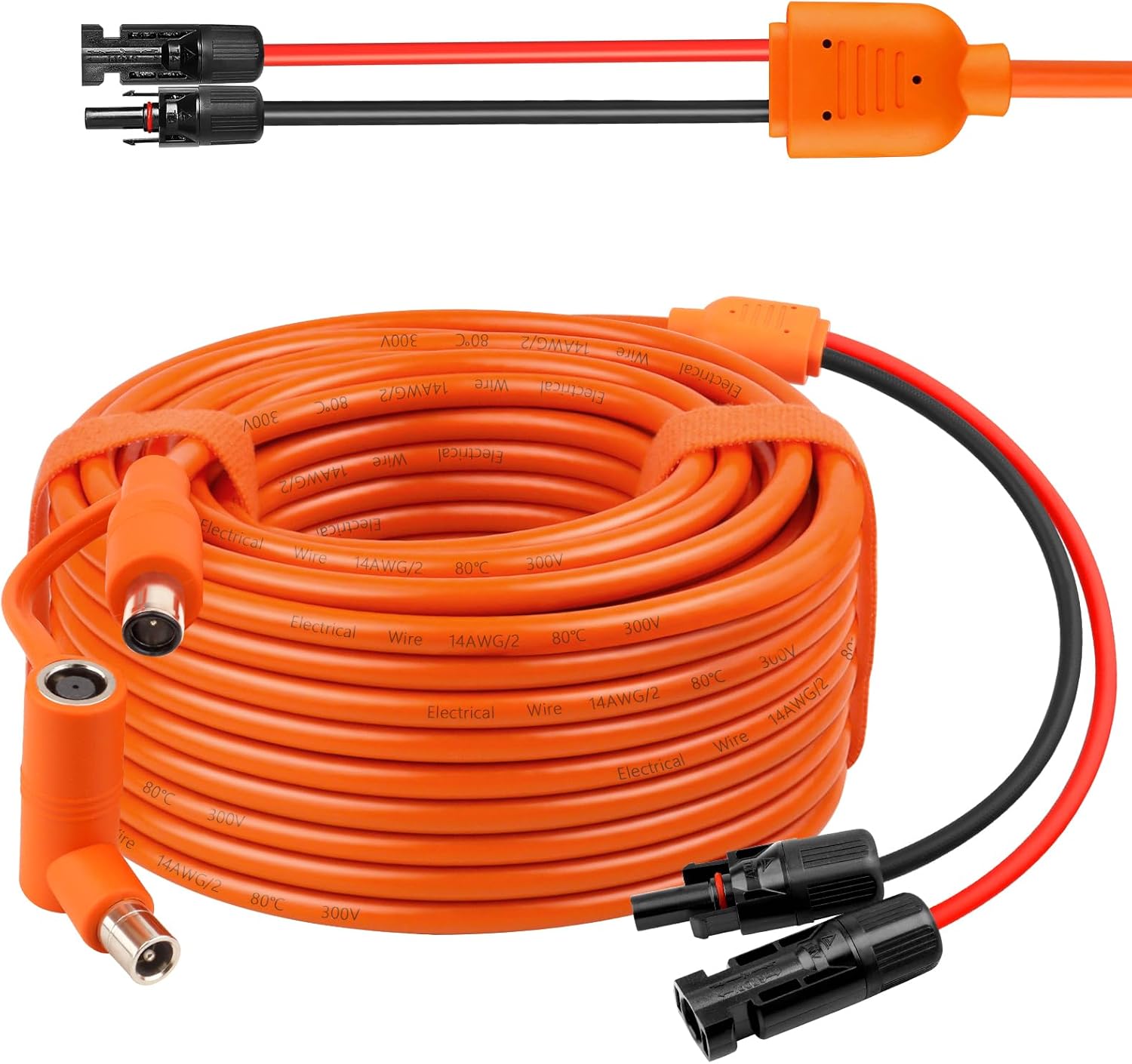 solar to dc 8mm charge extension cable 50ft,12awg+14awg solar cable ...