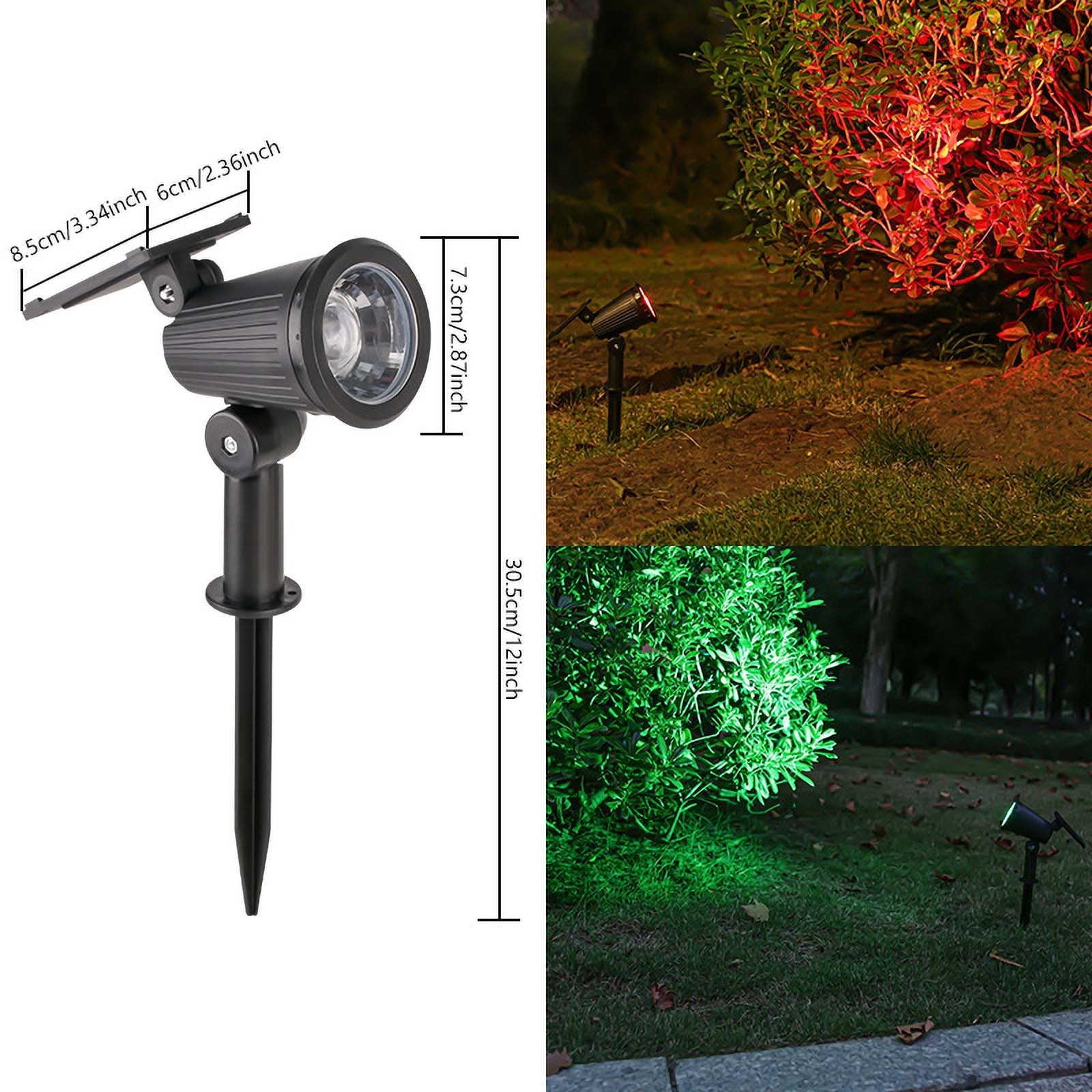 solar powered spot lights outdoor waterproof led outside landscape ...