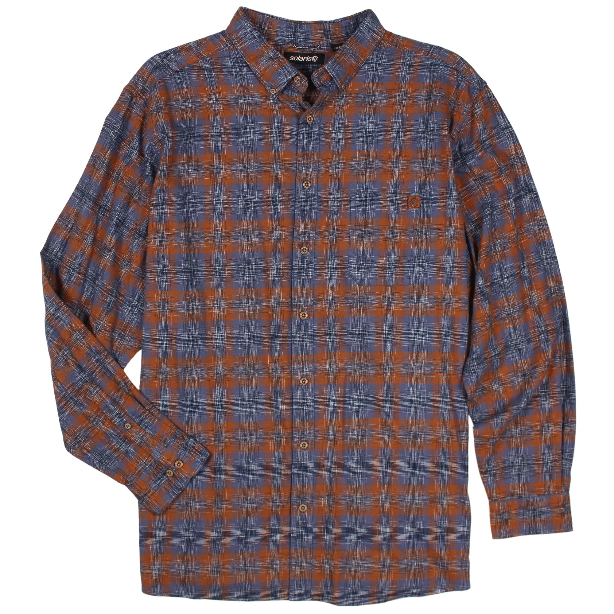 solaris Outdoors Men's Brushed Cotton Long Sleeve Plaid Sportshirt ...
