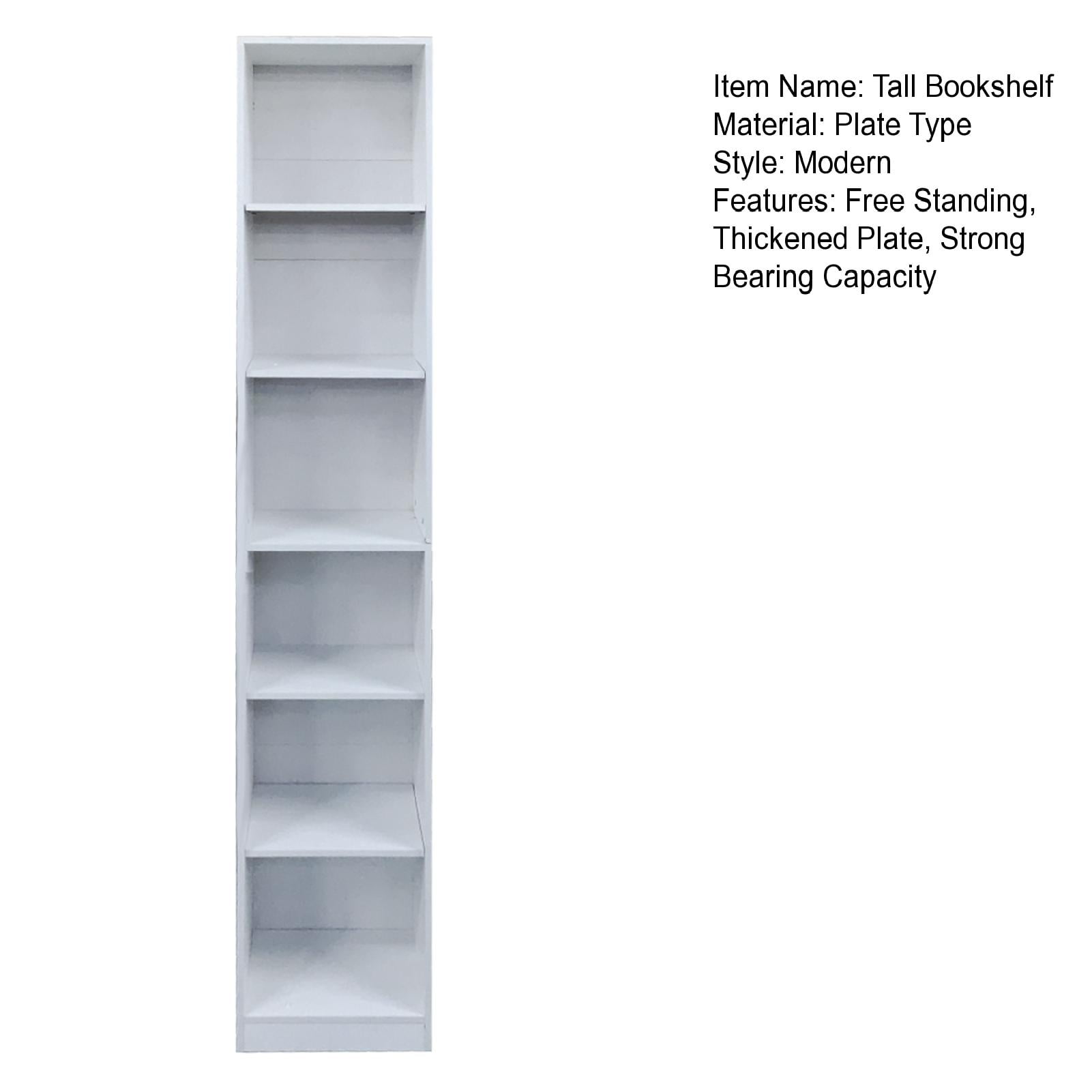 solautey 70.9 Inch Tall Narrow Bookshelf Gap Freestanding Storage ...