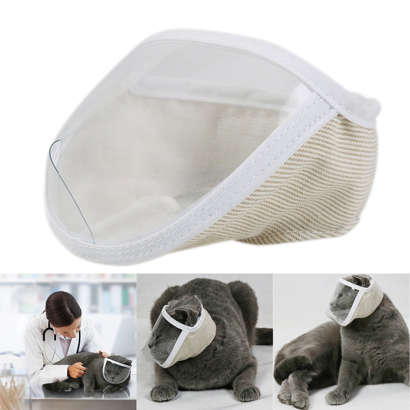 solautey Cat Mouth Cover Anti Bite Breathable Transparent Pet Anti ...