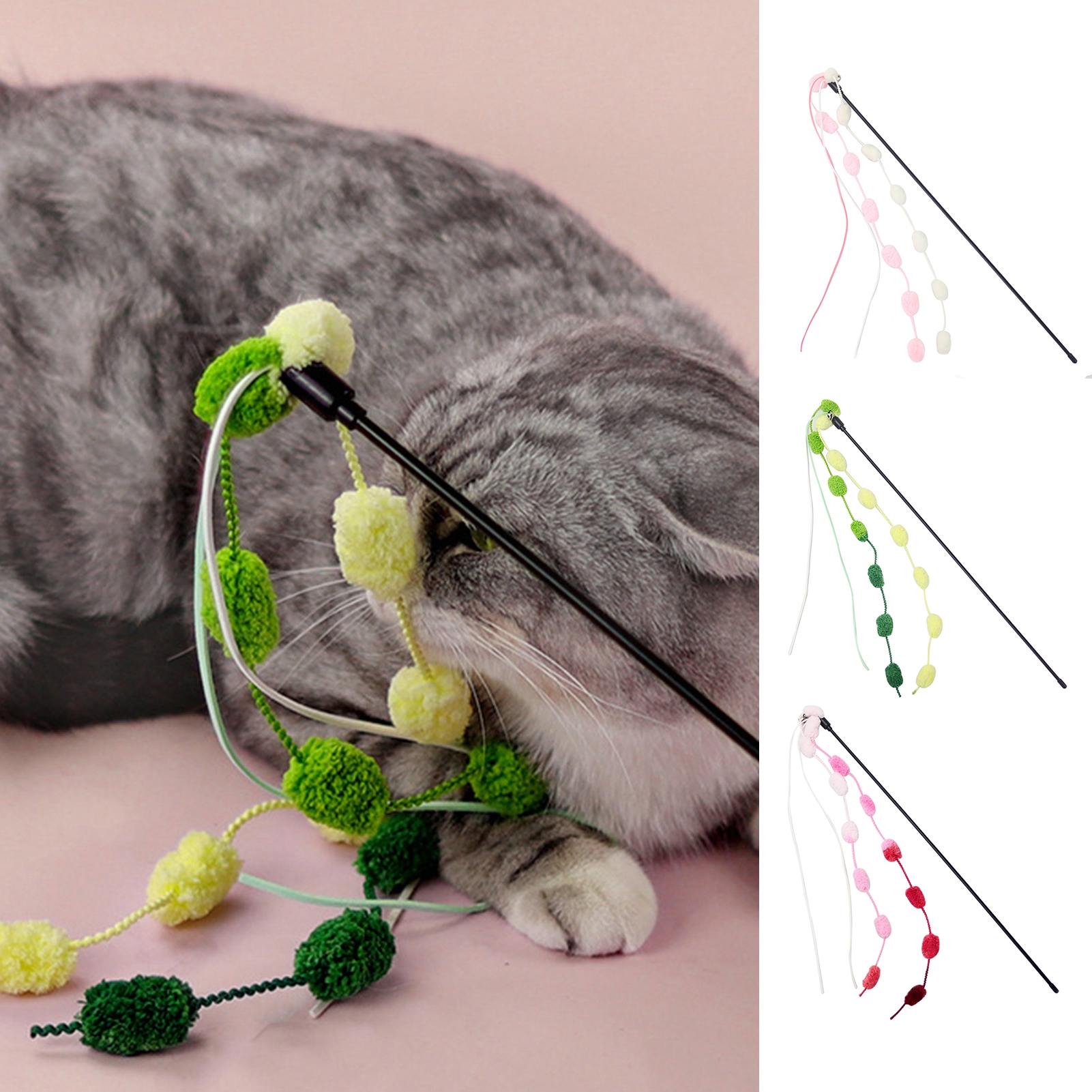 solautey Cat Teaser Not Easily Deformed Bite-resistant Bending Resistance Anti-Break Flexible ...