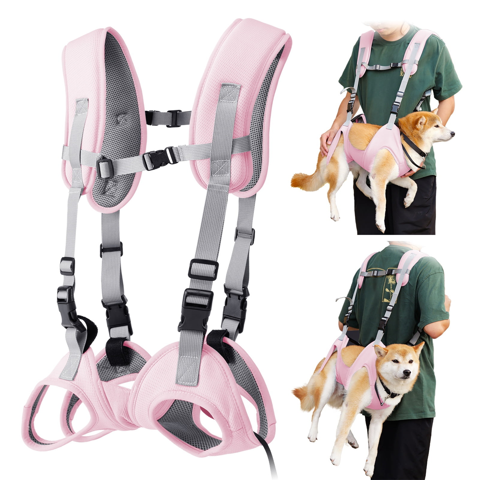 solautey Dog Lift Harness Emergency Backpack Pet Back Leg Support Full ...