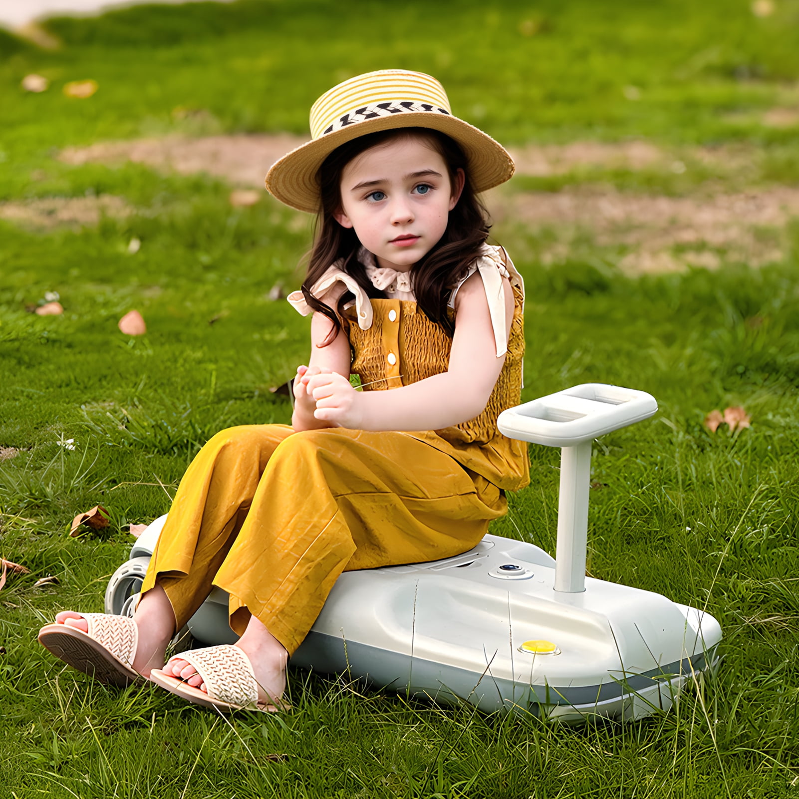 solautey Go Kart with Floor Cleaning Function for Kid, 12V Portable ...