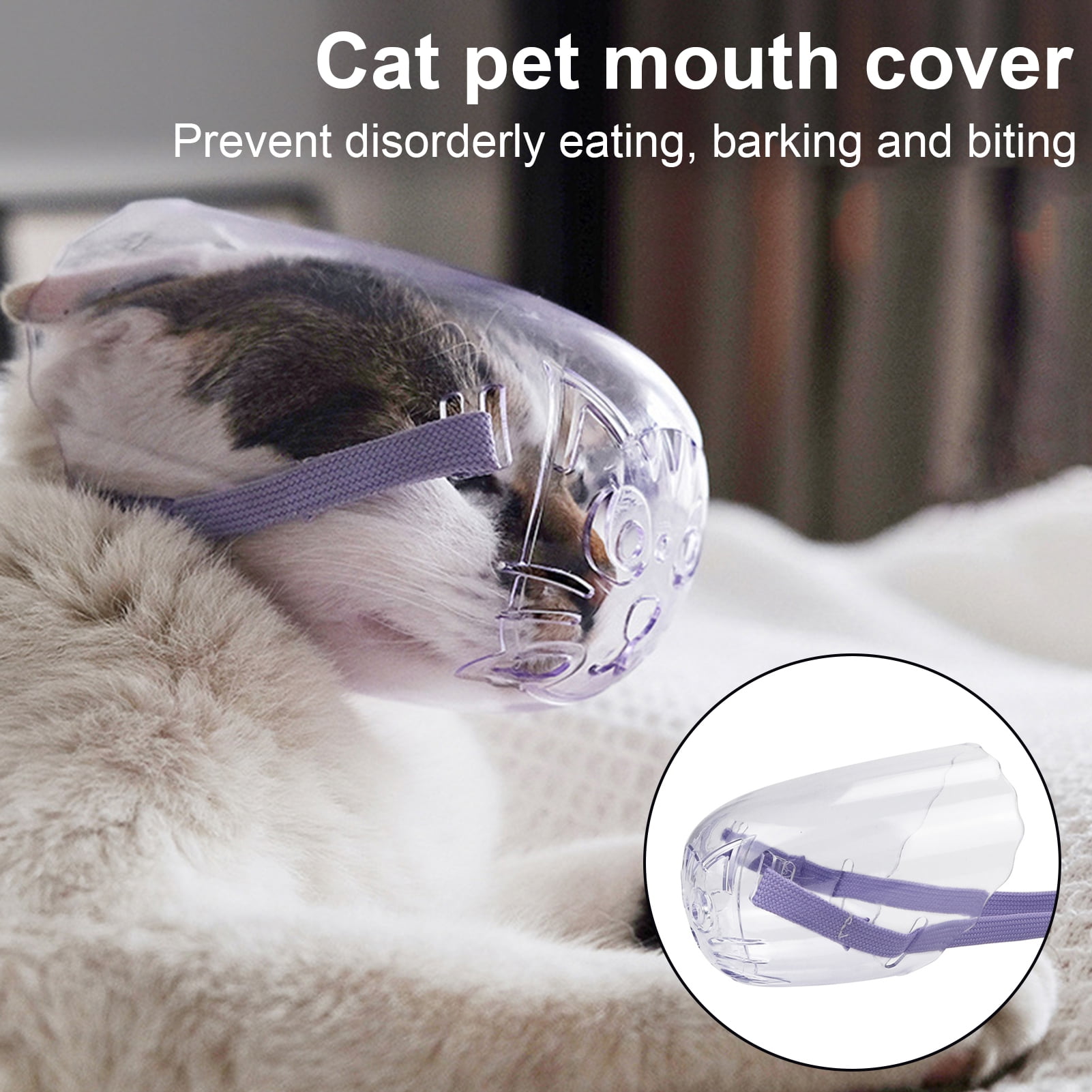 solautey Hollow Cat Muzzles Lightweight Impact-resistant PC Cat Pattern ...