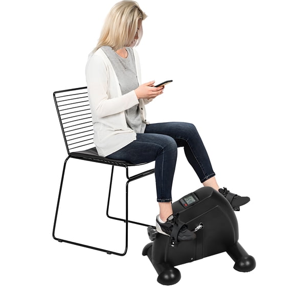 solautey Mini Exercise Bike, Easy Assembly Under Desk Bike Pedal ...