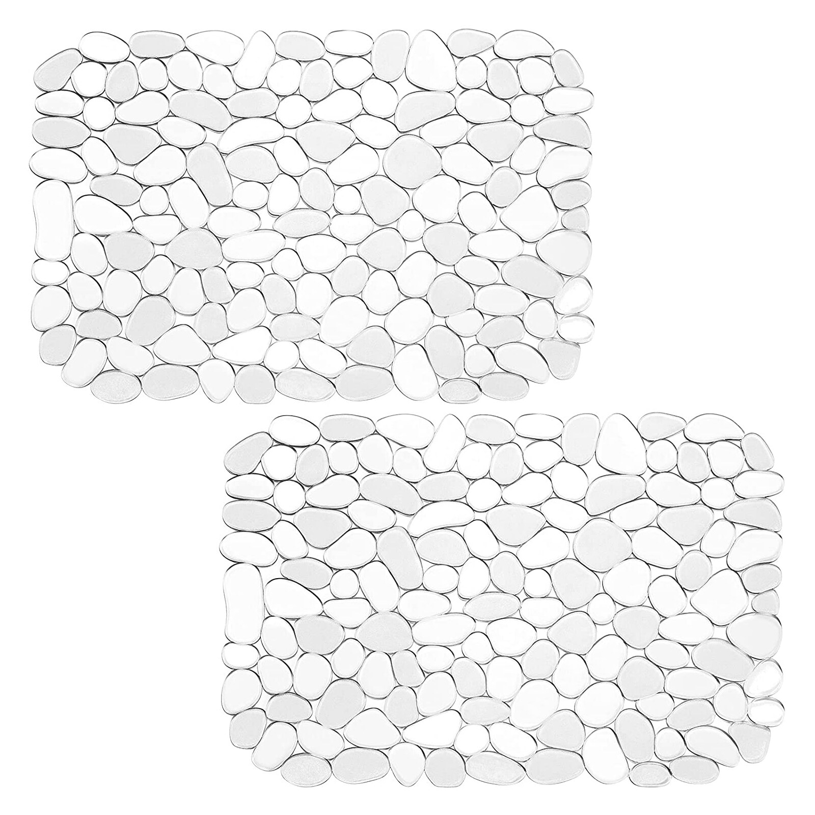 2 Pack Kitchen Sink Mat Drain Pad Protector 10" x 12" Non-Slip Rubber ...