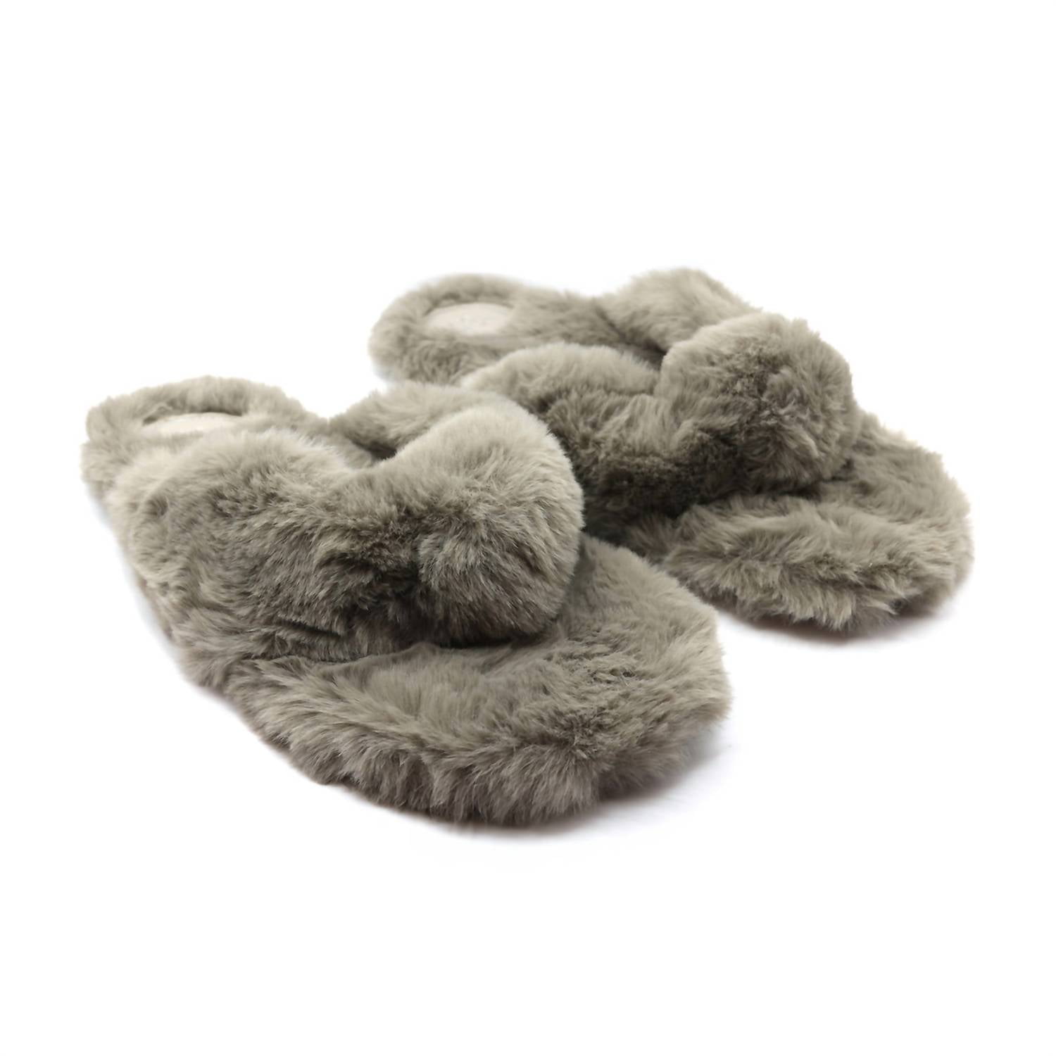 solei sea Faux Fur Flip Flop - Walmart.com
