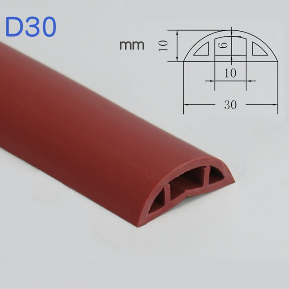 solid Rubber Trunking Cable Cover Heavy Duty Floor Cable Protection (1 ...
