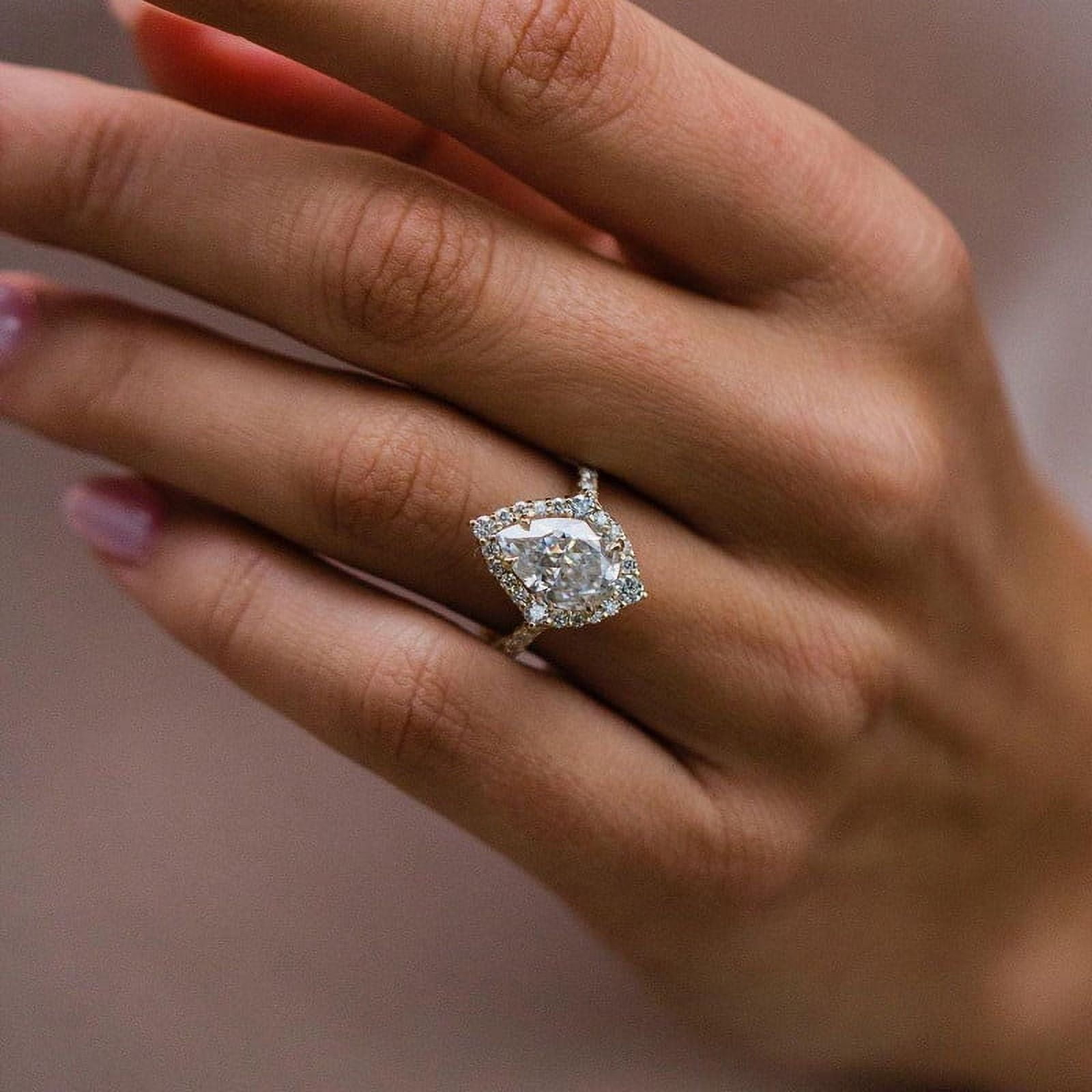 solitaire jewels 3CT Pear Moissanit Art Deco Engagement Ring For Women ...