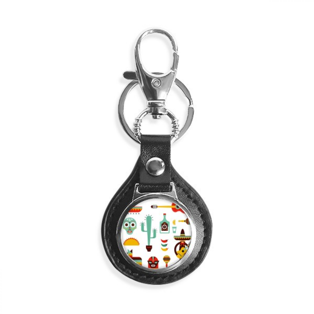 sombrero guitar chili mexico elment key link chain keyholder finder ...