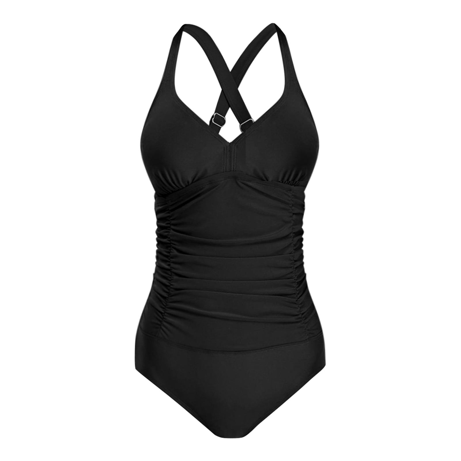 Sonwsong One Piece Swimsuit Women 2024 Womens Solid Color Ruffle Sexy