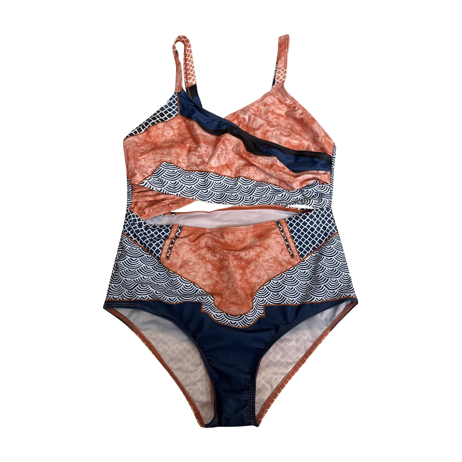 Sonwsong Swim Suits New Womens Sexy High Waist Tight Color Block