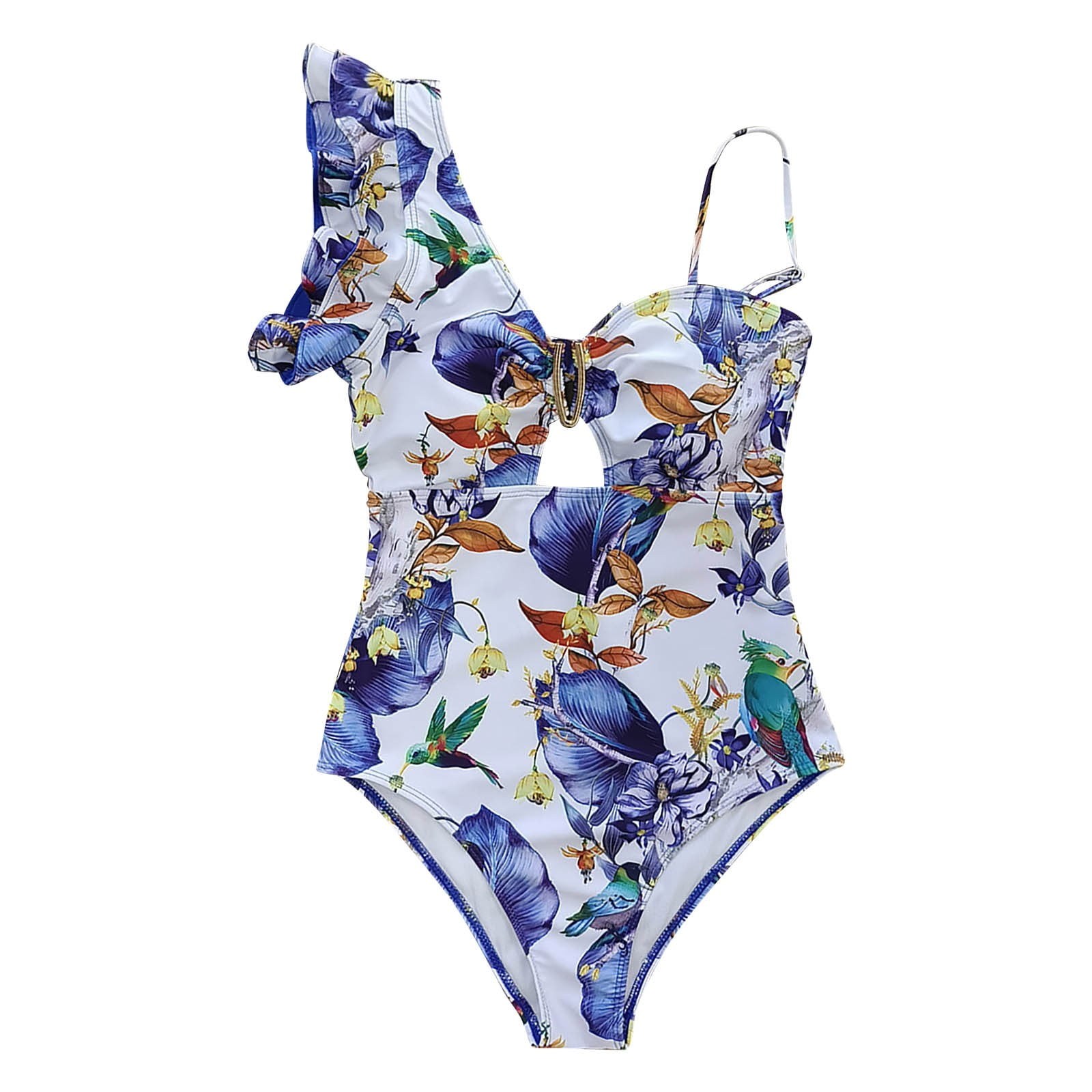 sonwsong Swim Suits,Sexy One Shoulder Strap Out Backless Swimsuit,Swim ...