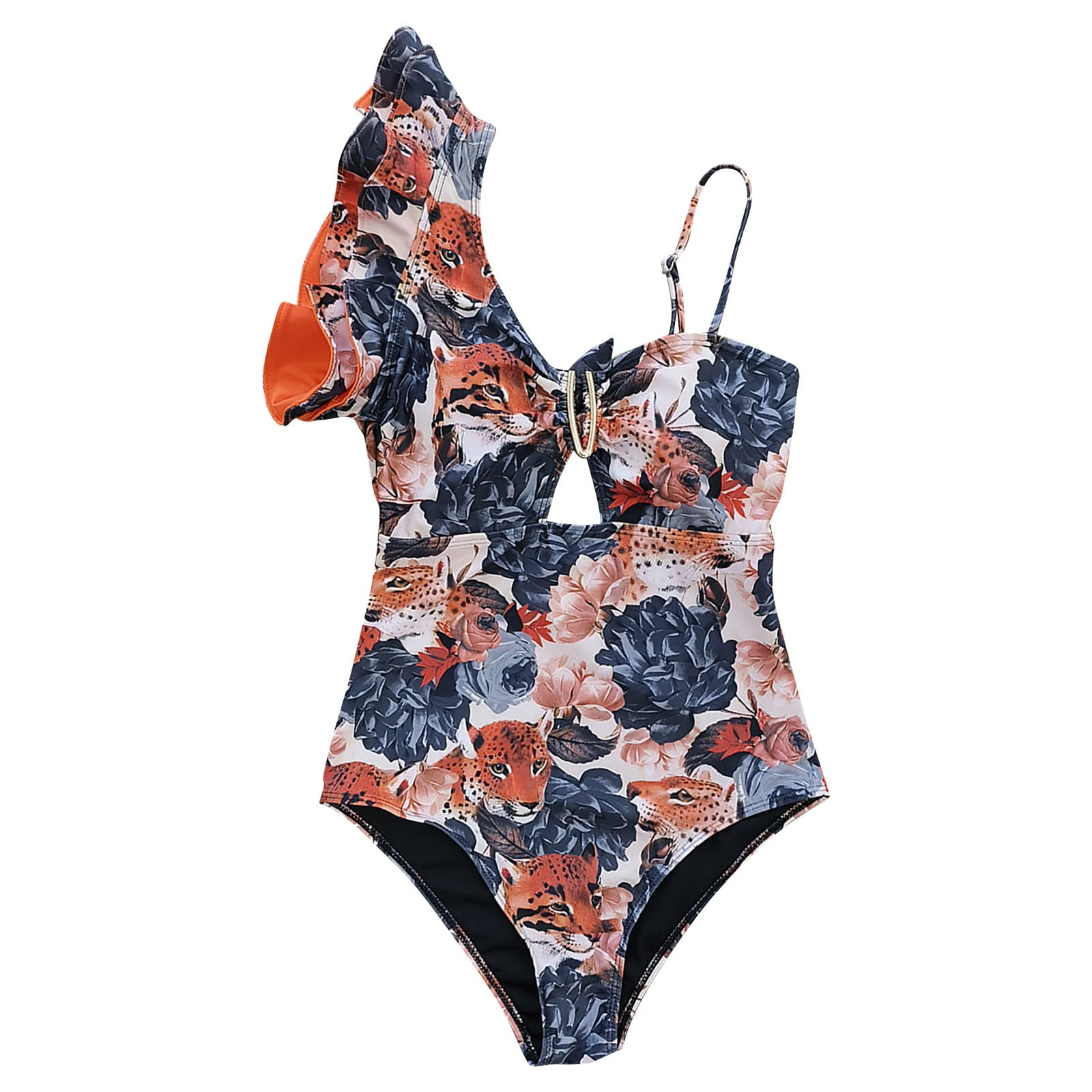 sonwsong Swim Suits,Sexy One Shoulder Strap Out Backless Swimsuit,Swim ...