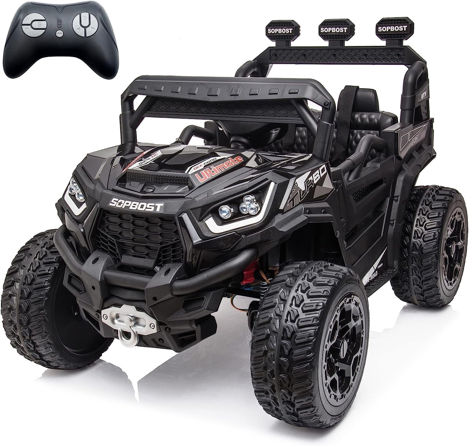 sopbost 24V Kids Electric Ride-On Toy Car, Ages 3–8, Max Speed 5 MPH ...