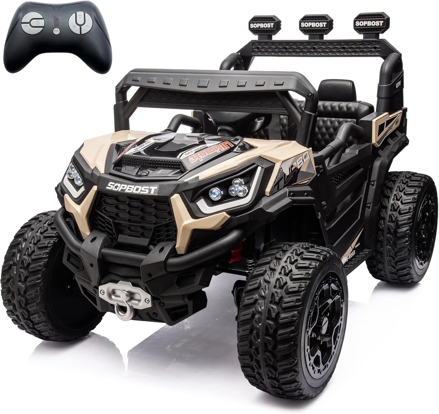sopbost 24V Kids Electric Ride-On Toy Car, Ages 3–8, Max Speed 5 MPH ...