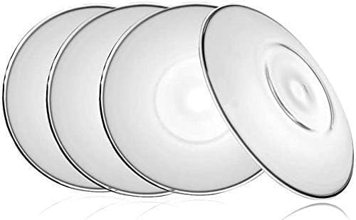 sophronal Clear Glass Saucer Set Glass Saucer Plate for Serving Tea ...