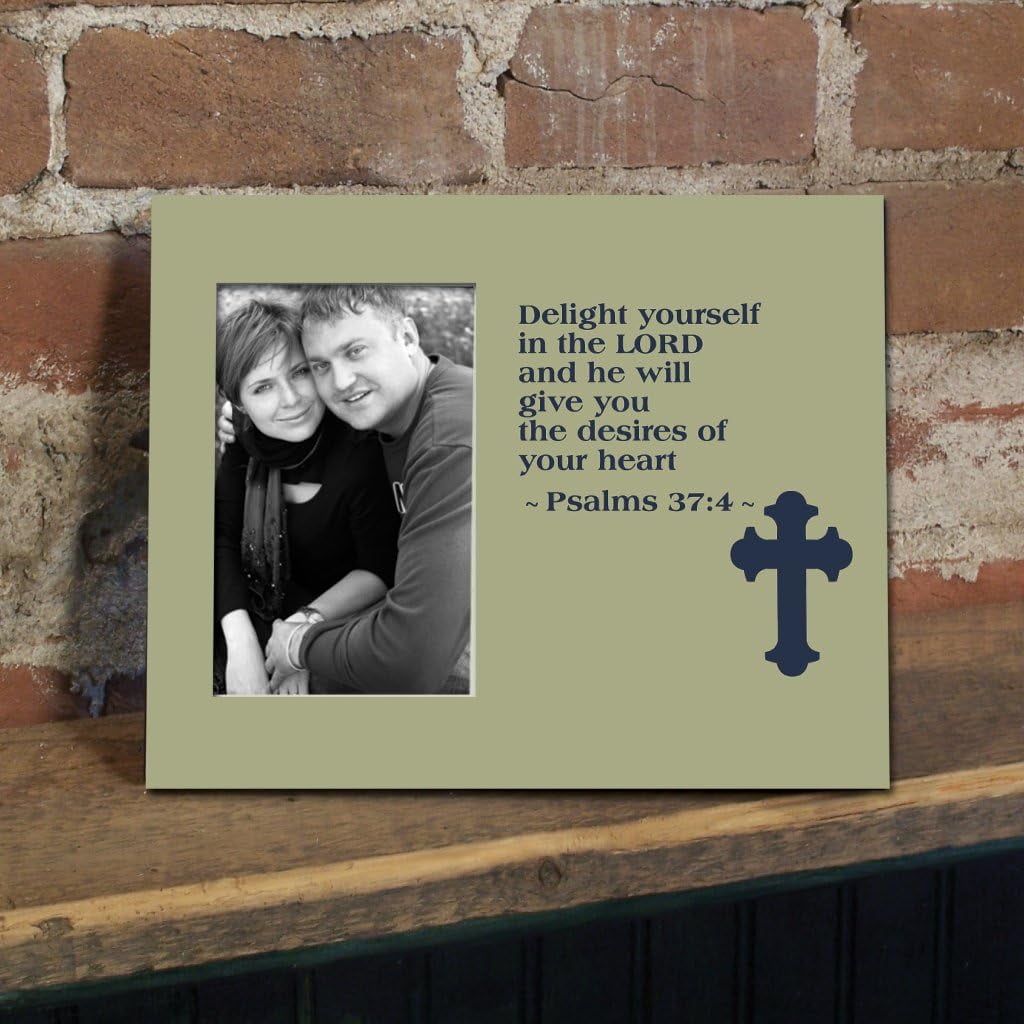 Sore Gif Frame - Bible Verse Picure Frame - Psalms 37:4 - Holds 4 ...