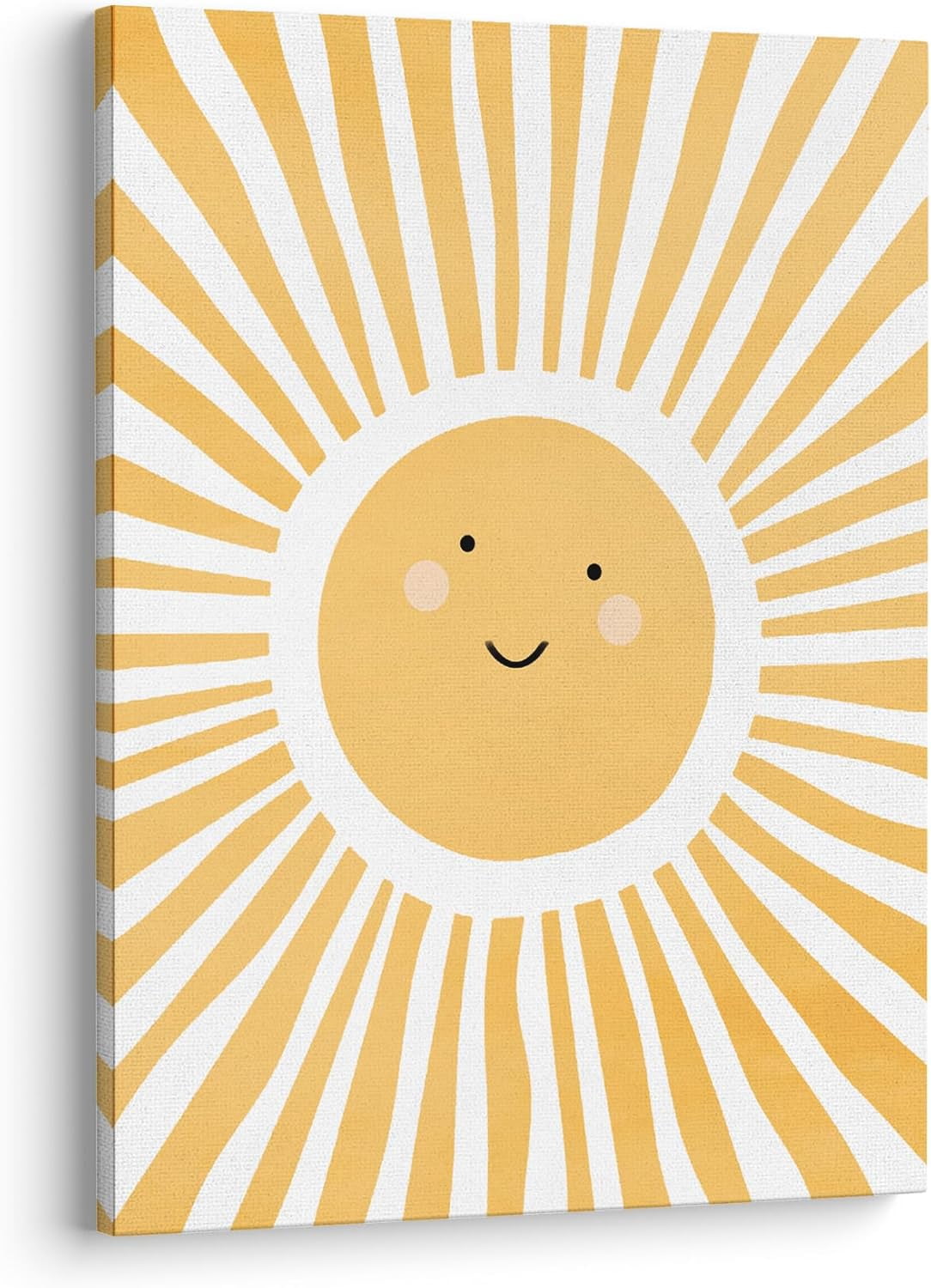 sotiu Cute Cartoon Smiling Sun Cheerful Nursery Wall Art Canvas Prints ...