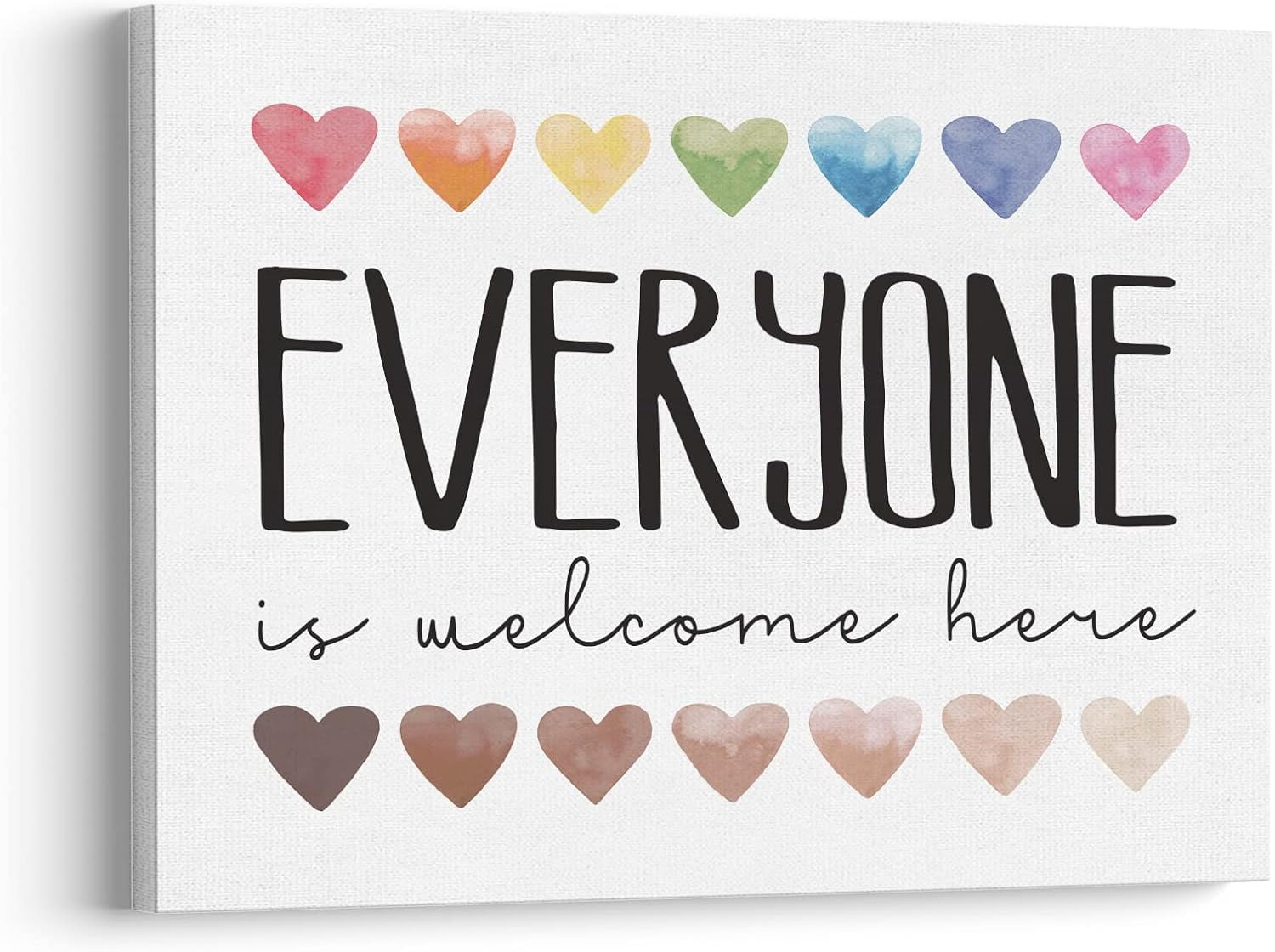 sotiu Everyone is Welcome Classroom Wall Art Canvas Poster Sign Decor ...