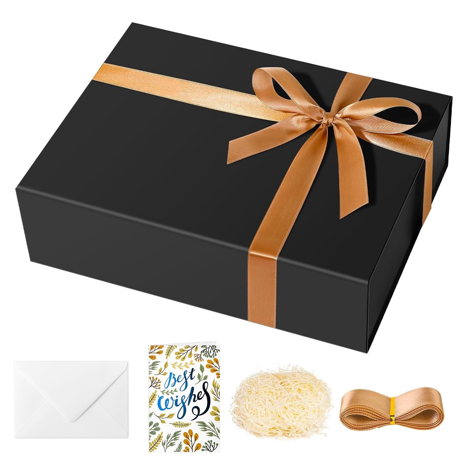 souloduce Beautiful & Sturdy AIF9 Large Black Gift Box Measuring 11 x 8 ...