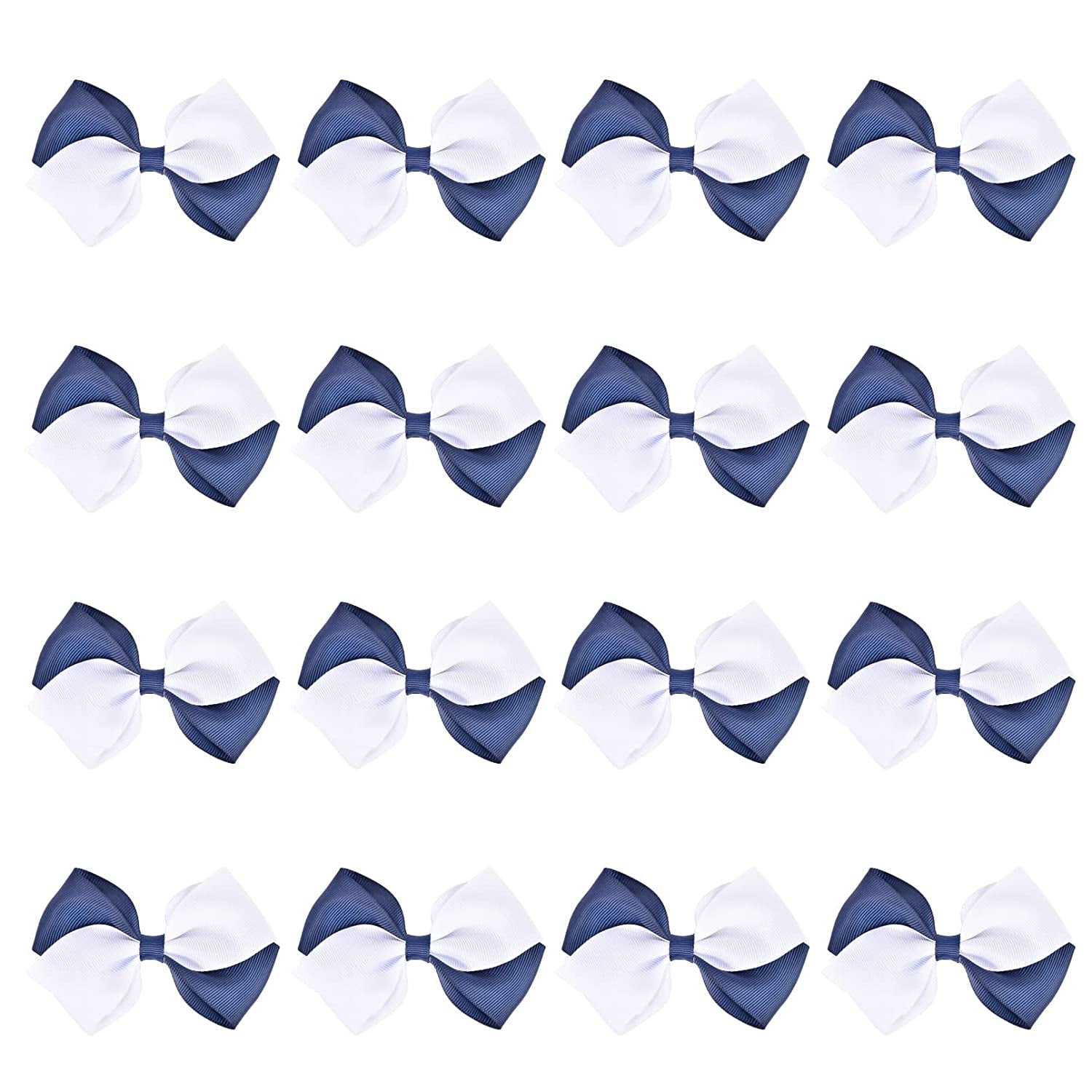 southwit 16 PCS 4" Hair Bows Two Tone Cheer Hair Bow Cheerleader ...