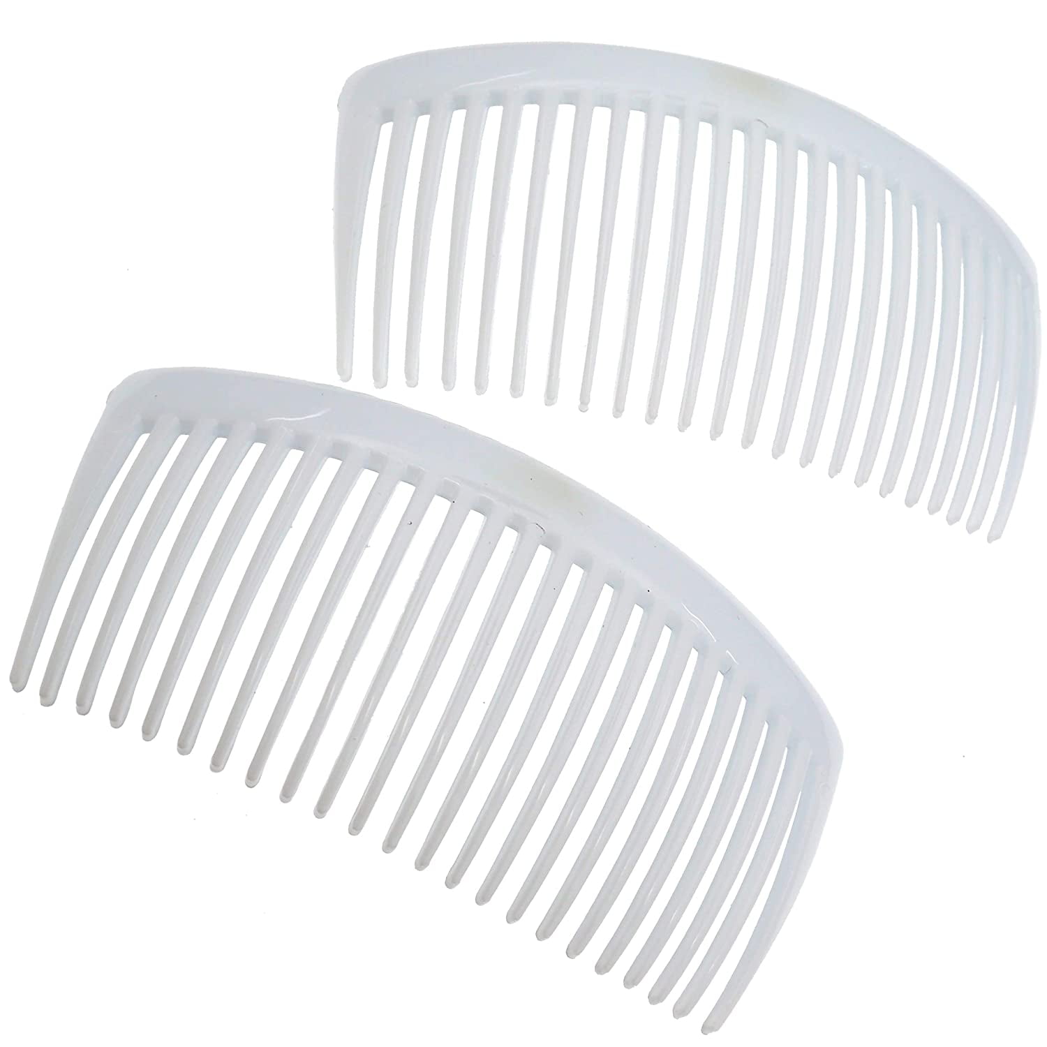 southwit Paris CP3024 French Side Combs Large Curved, White French ...
