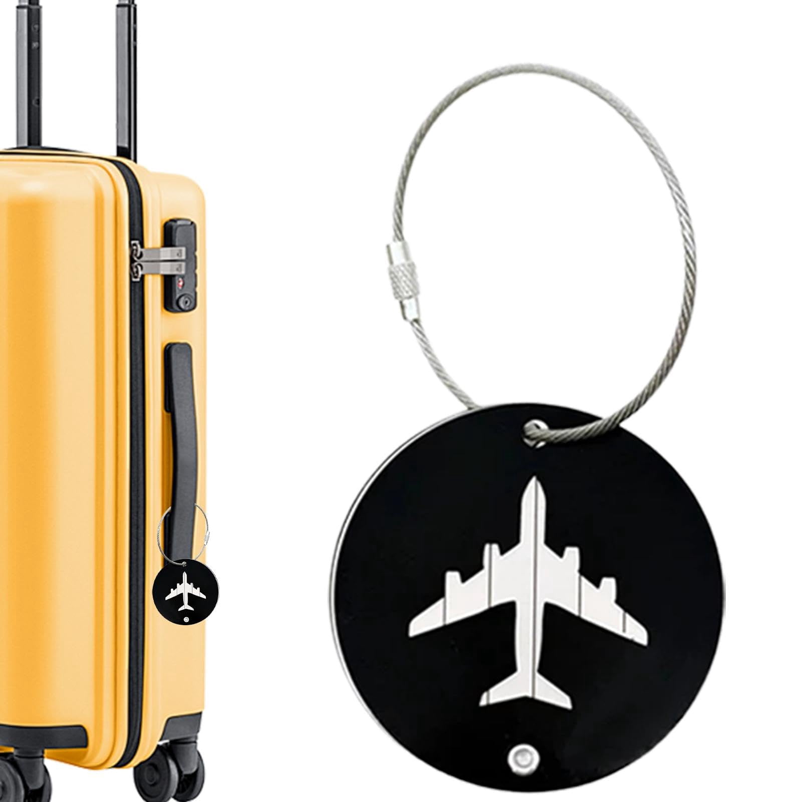 sovob Baggage Tag | Round Name Travel Tags | Metal Identifiers Travel ...