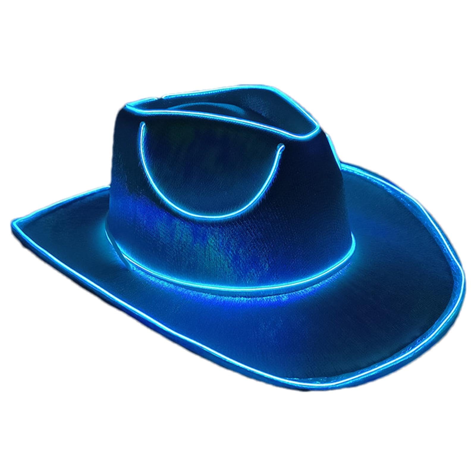 sovob Neon Rancher Hat, Light Up Cowboy Hat, LED Light Up Hat, Sparkly ...
