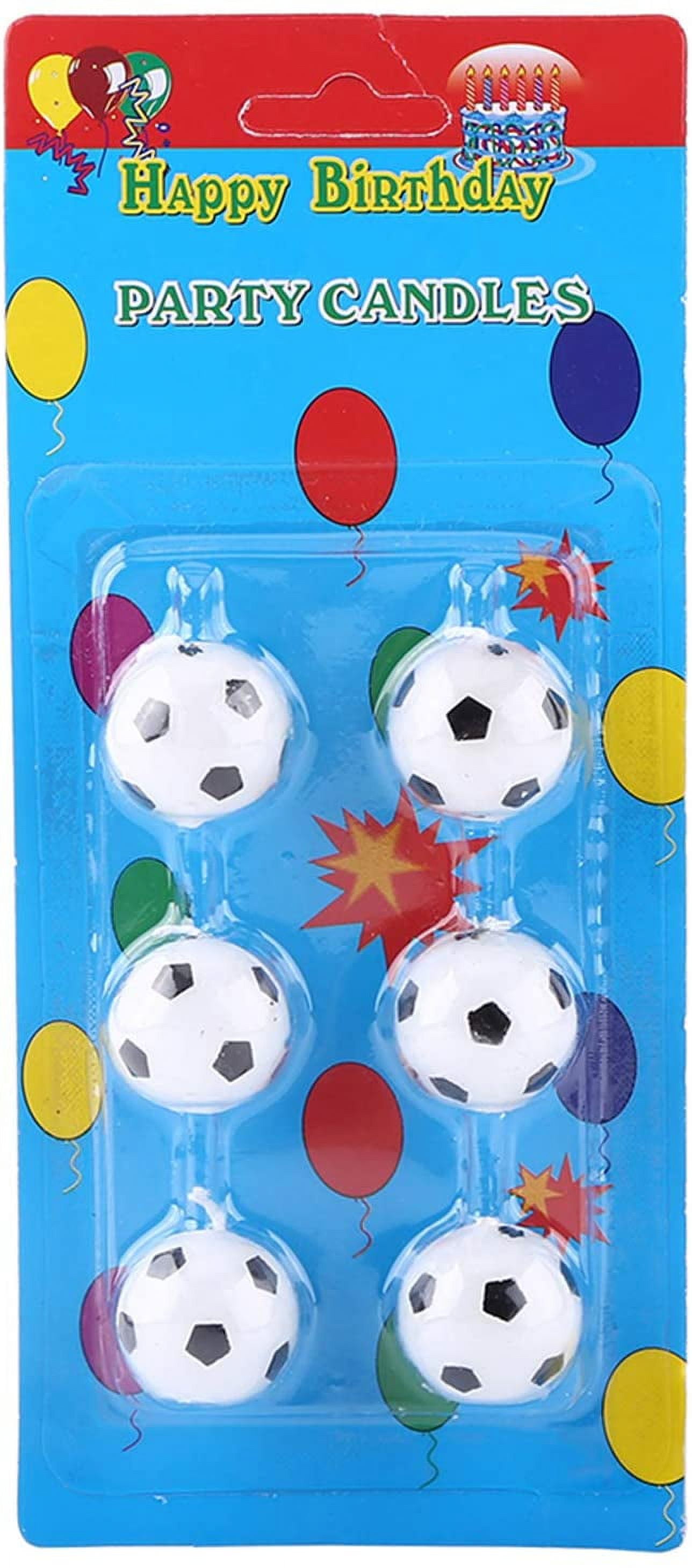 sovpo 6Pcs Football Cake Candles,Soccer Party Decorations,Cute Soccer ...