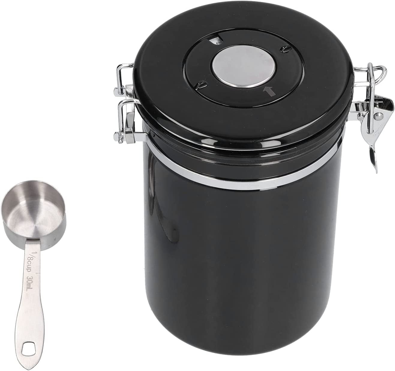 sovpo Airtight Coffee Jar, Coffee Bean Storage, Stainless Steel Coffee ...