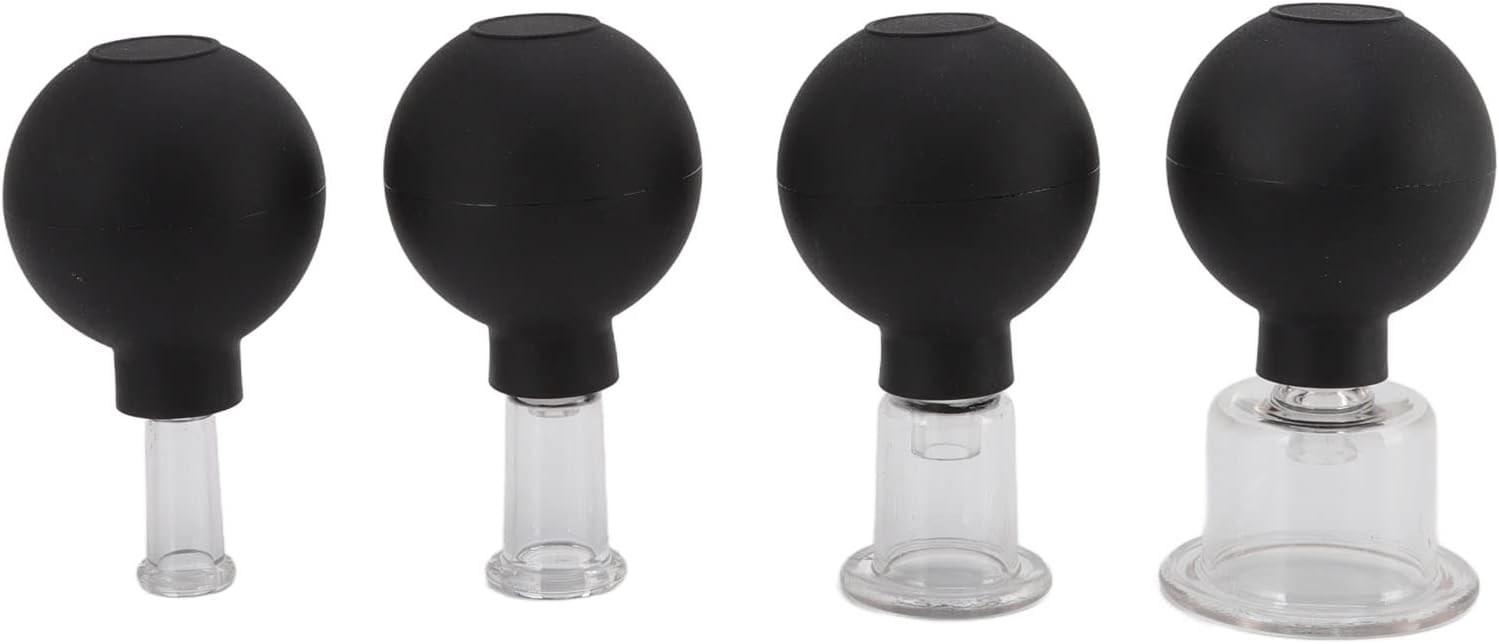 sovpo Cupping Therapy Set, Silicone Cupping Therapy Set,4Pcs Glass ...