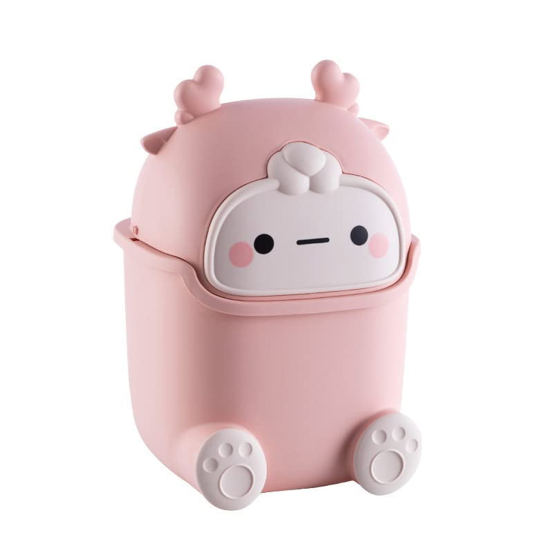 sovpo Cute Trash Can, Desktop Waste Bin, Desktop Trash Can Plastic Mini ...