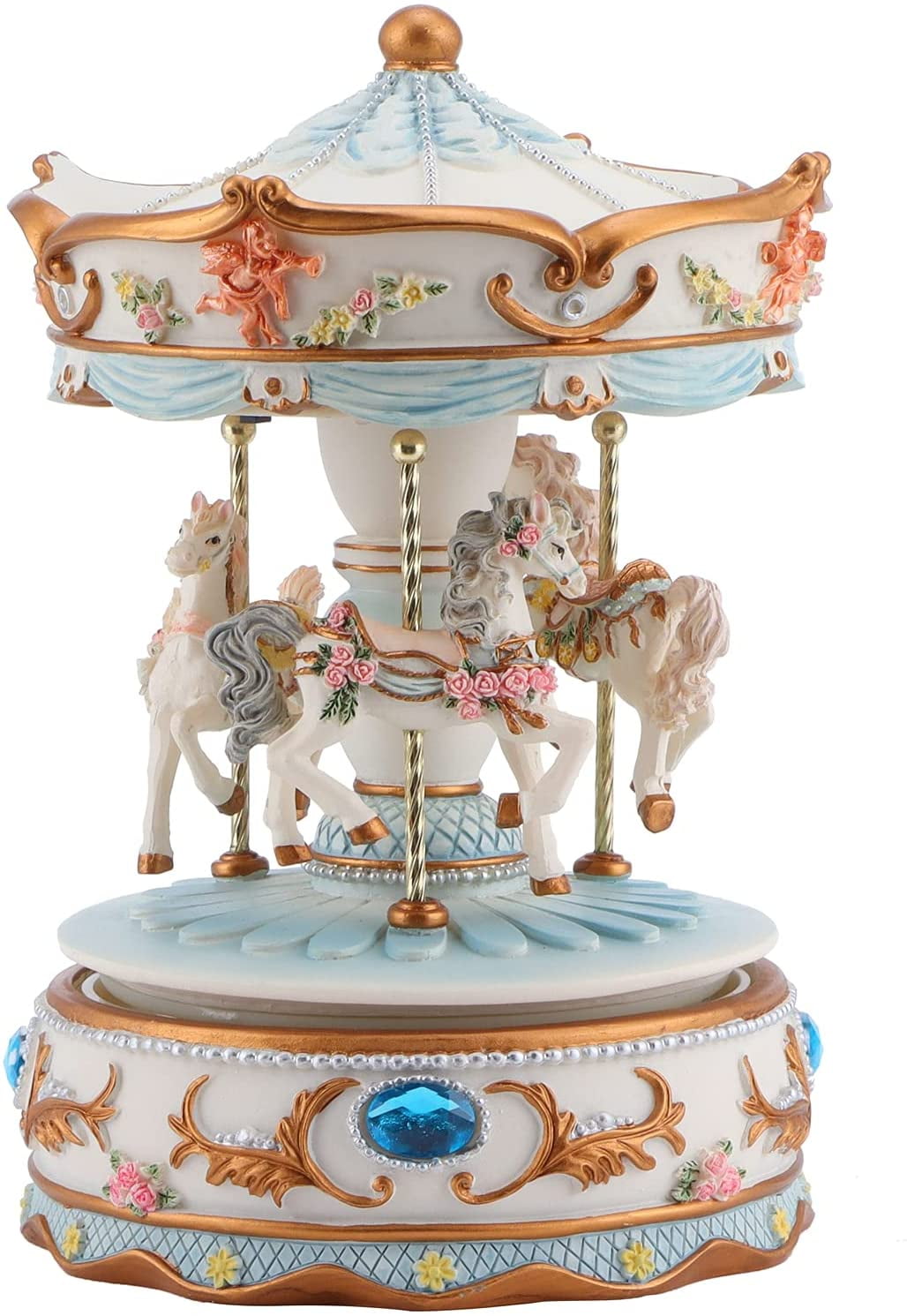 sovpo Music Boxes, Snow Globe, Rotating Horse Style Music Box Musical ...
