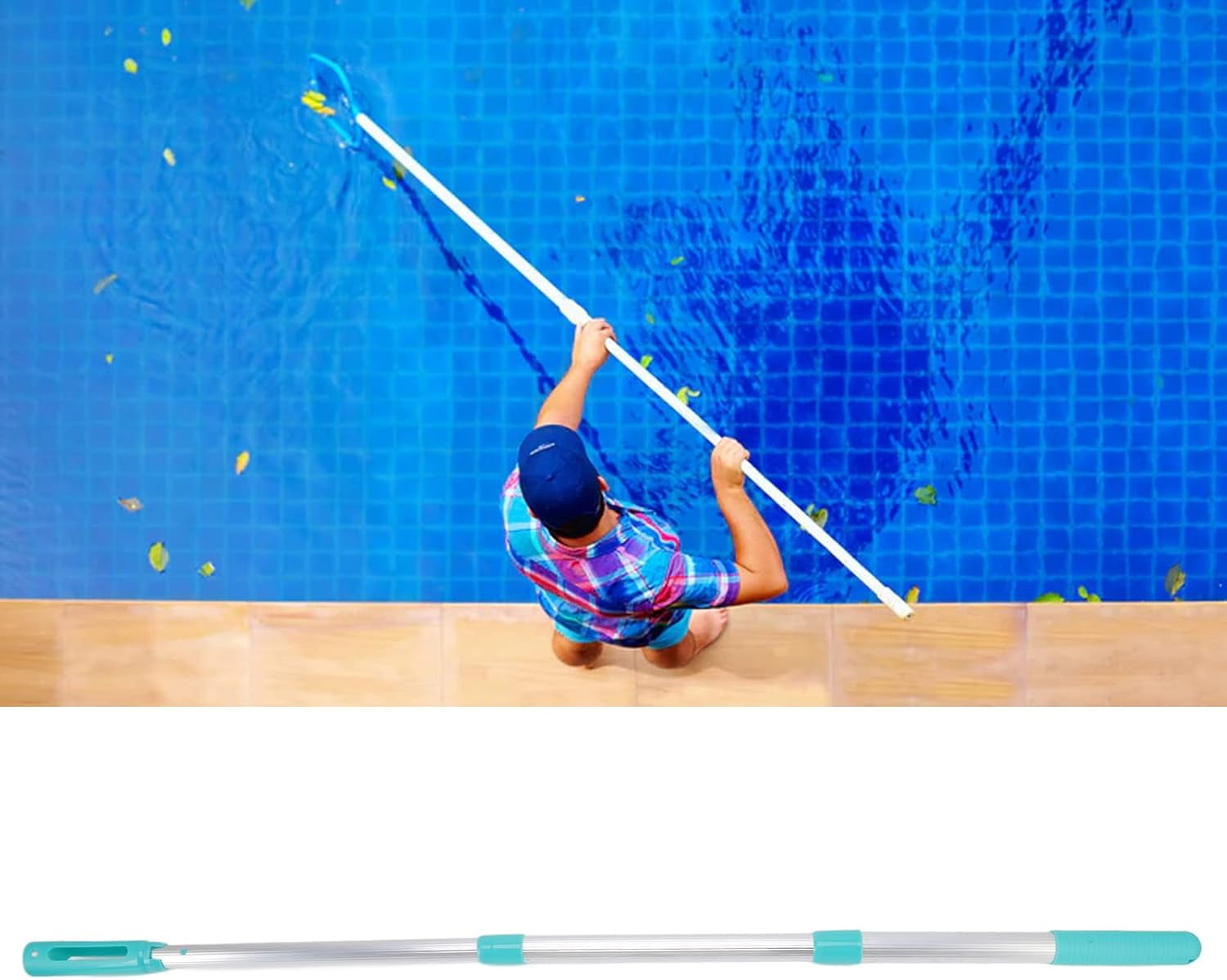 sovpo Pool Pole Telescoping,Pool Poles for Cleaning,3 Section ...