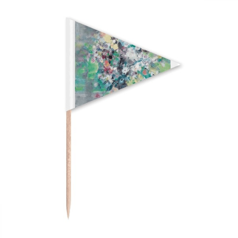 sp oil painting art still life flower Toothpick Triangle Cupcake ...