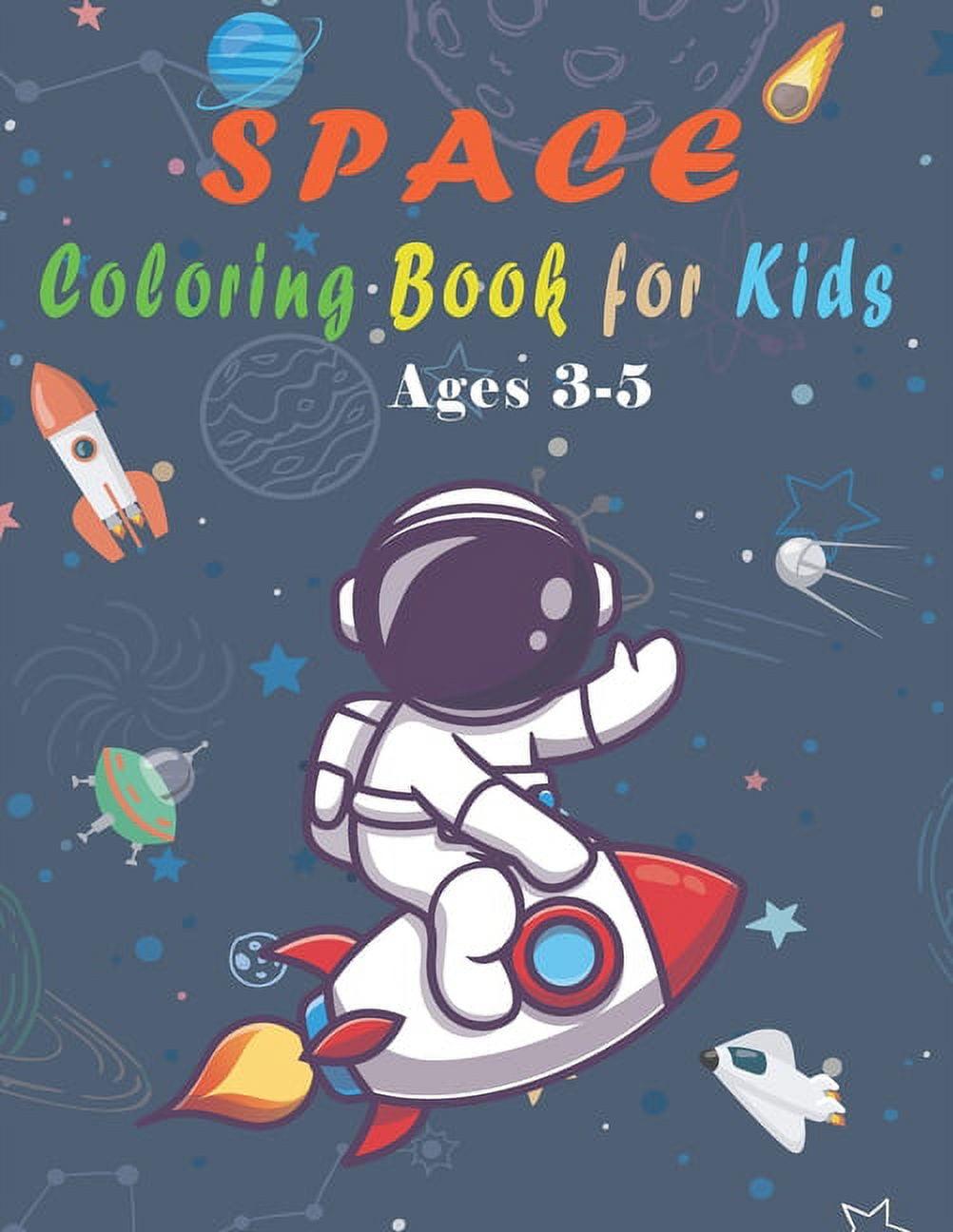 space coloring book for kids ages 3-5: Fun Outer Space Coloring with ...