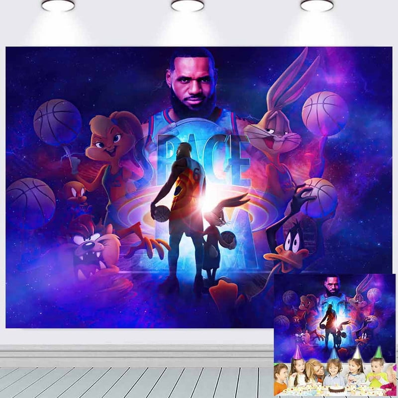 space jam james Looney Tunes Backdrop Banner Party Supplies Poster ...