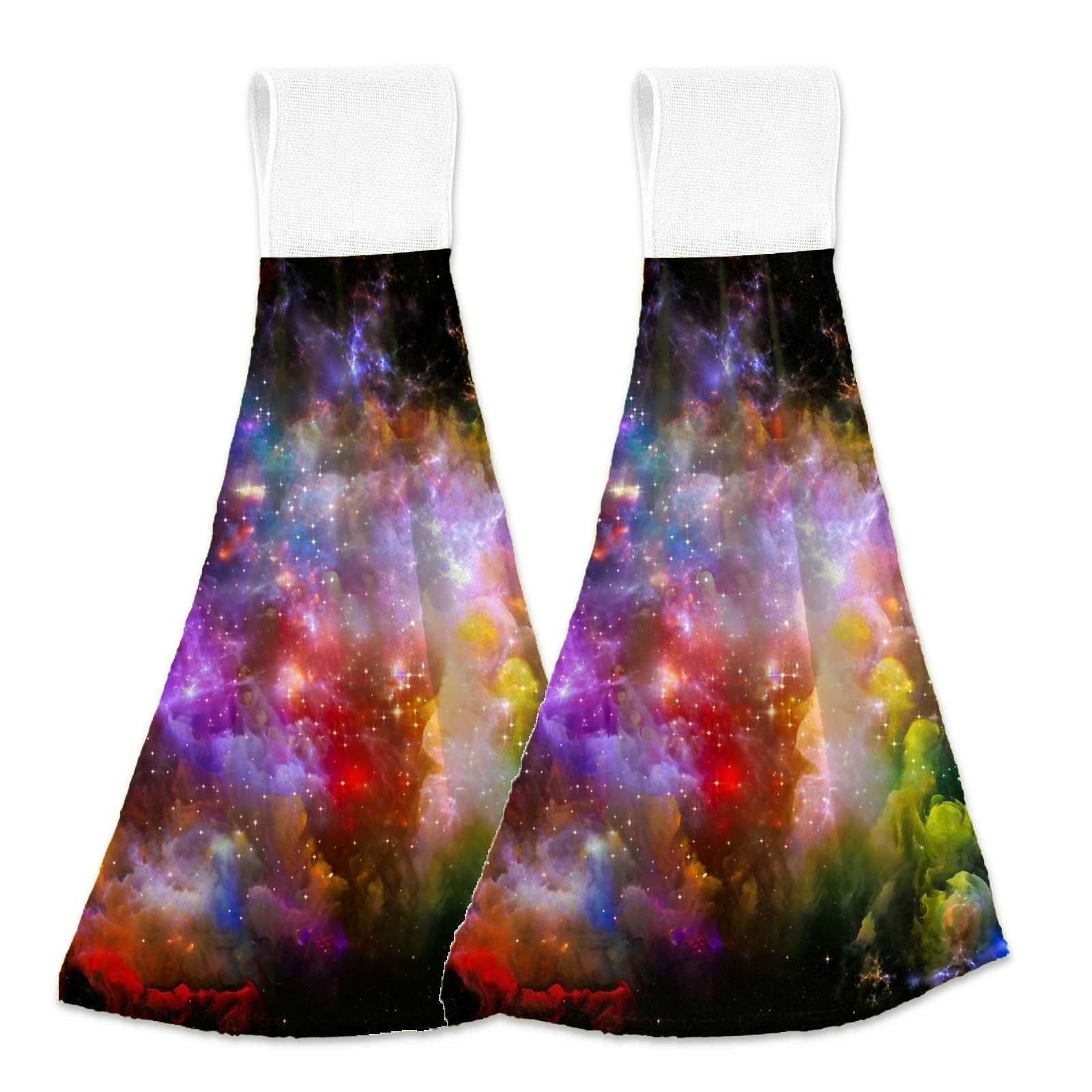 space stars the universe background astral Hanging Kitchen Hand Towels ...