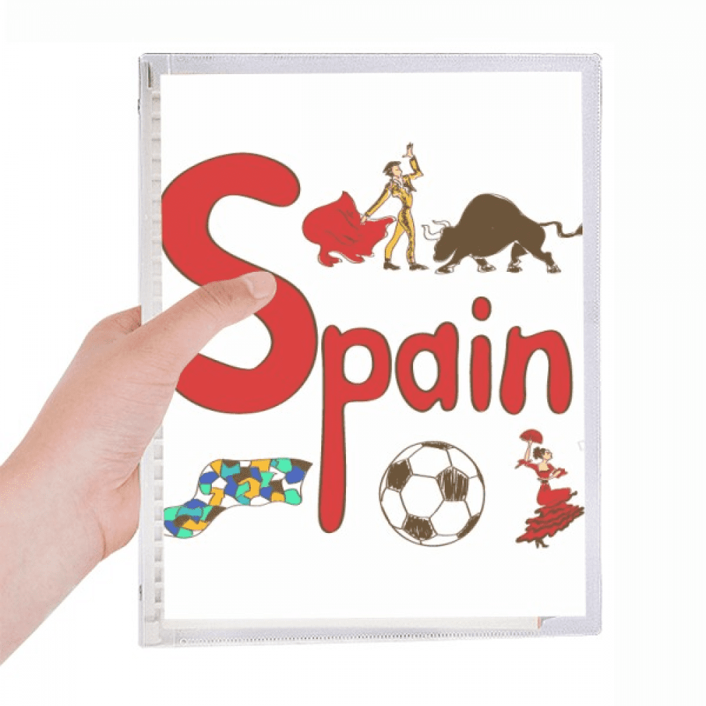 spain national symbol landmark pattern notebook loose diary refillable ...