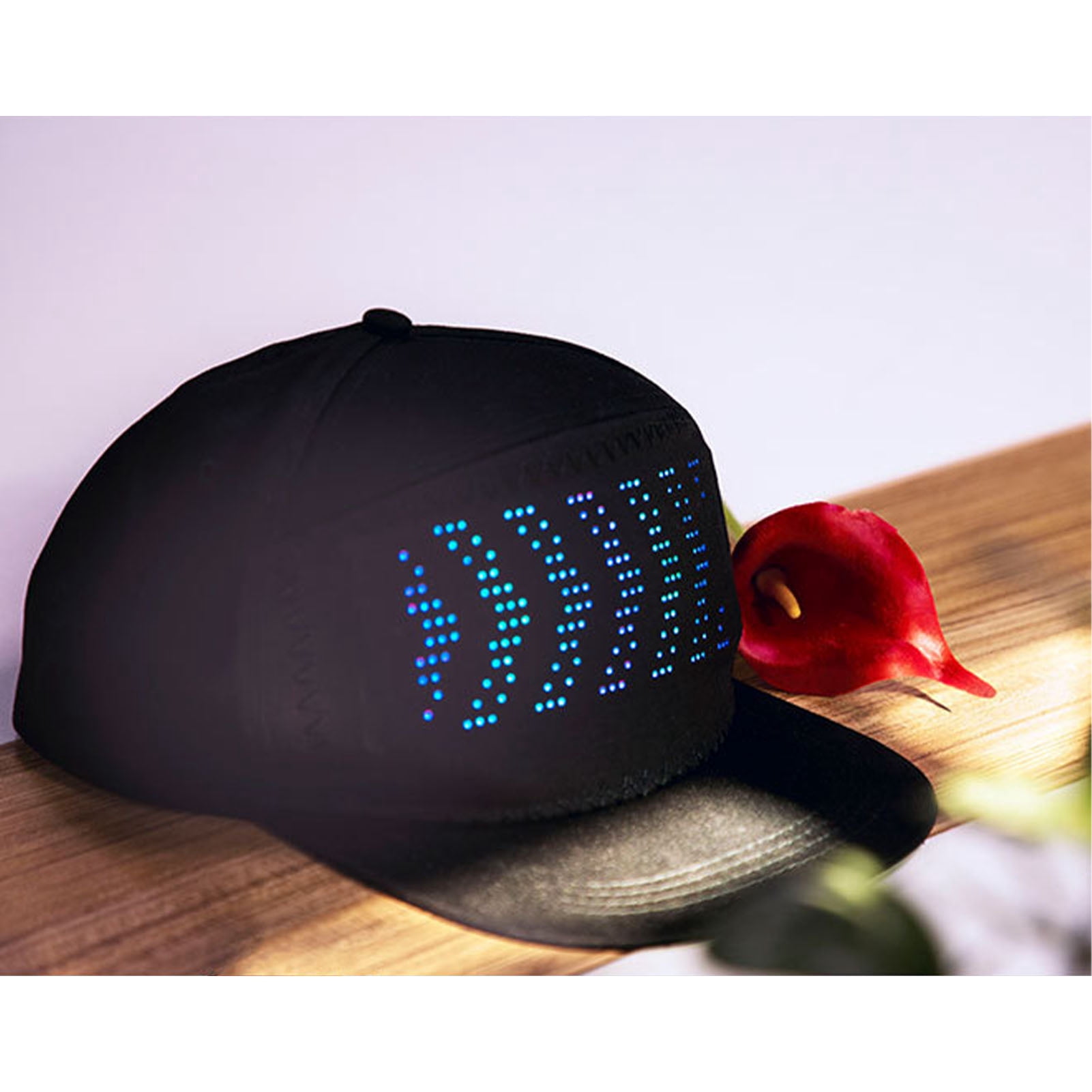 LED Hat With Detachable Screen, Edit Text Designs On Your Phone, 5 Hour ...