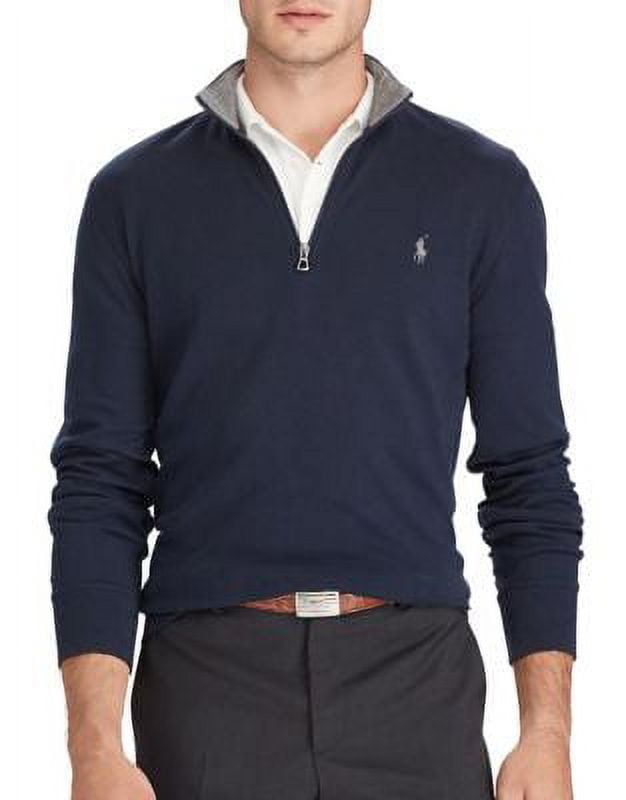 Polo Ralph Lauren Men's Sweater 1/2 Zip Pullover Blue Size Large ...