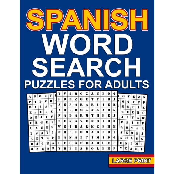spanish word search puzzles: Large Print Spanish Word Search For Adults ...